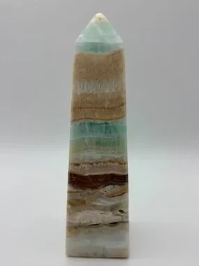 Accents | Caribbean Calcite Tower Druzy Crystal Obelisk Blue Brown 40g ...